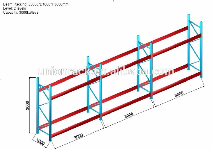 High density steel heavy duty beam racking - Buy Jiangsu Union ...