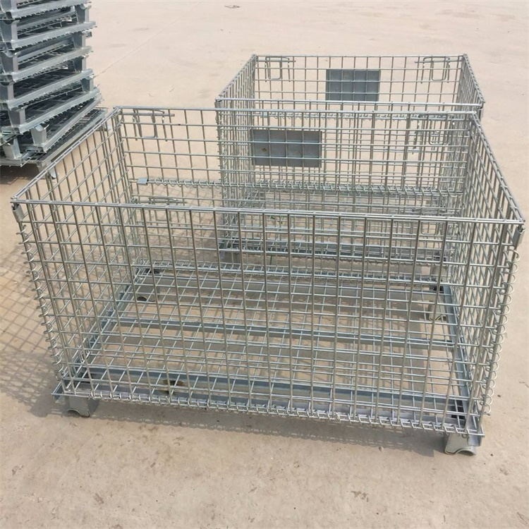 Industrial Warehouse Storage Heavy Duty Stackable Wire Mesh Container ...