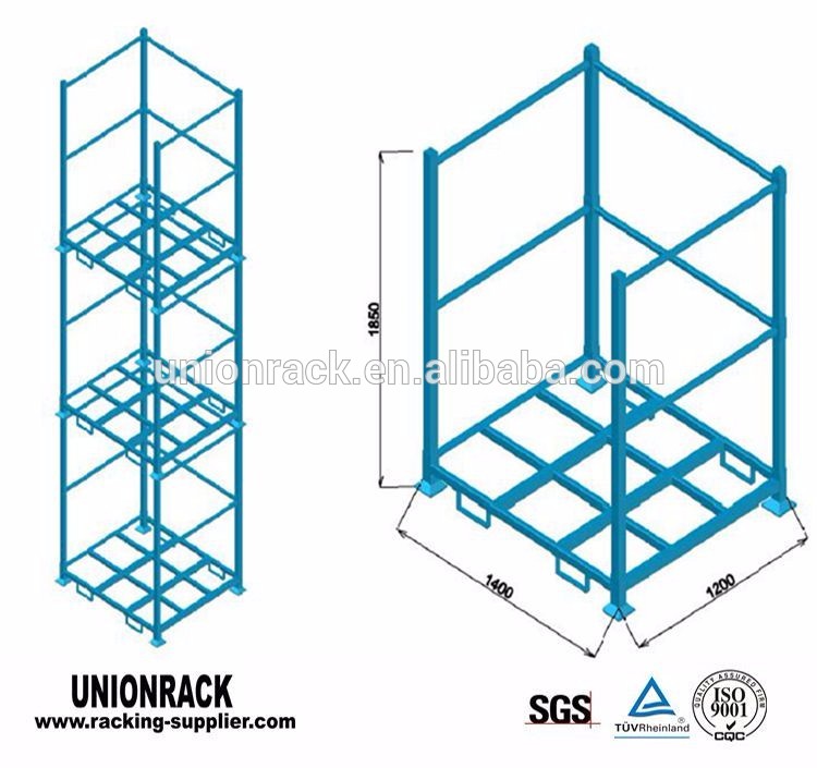 Powder Coating Steel Demountable Heavy Duty Stacking Stillage Rack ...