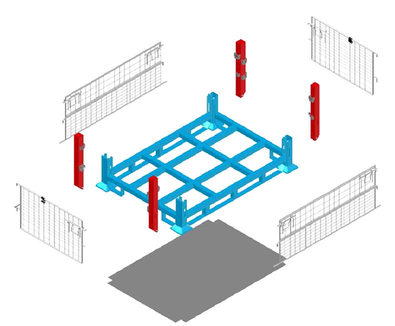 Steel Storage Stackable Wire Mesh Pallet - Buy Jiangsu Union Logistics ...