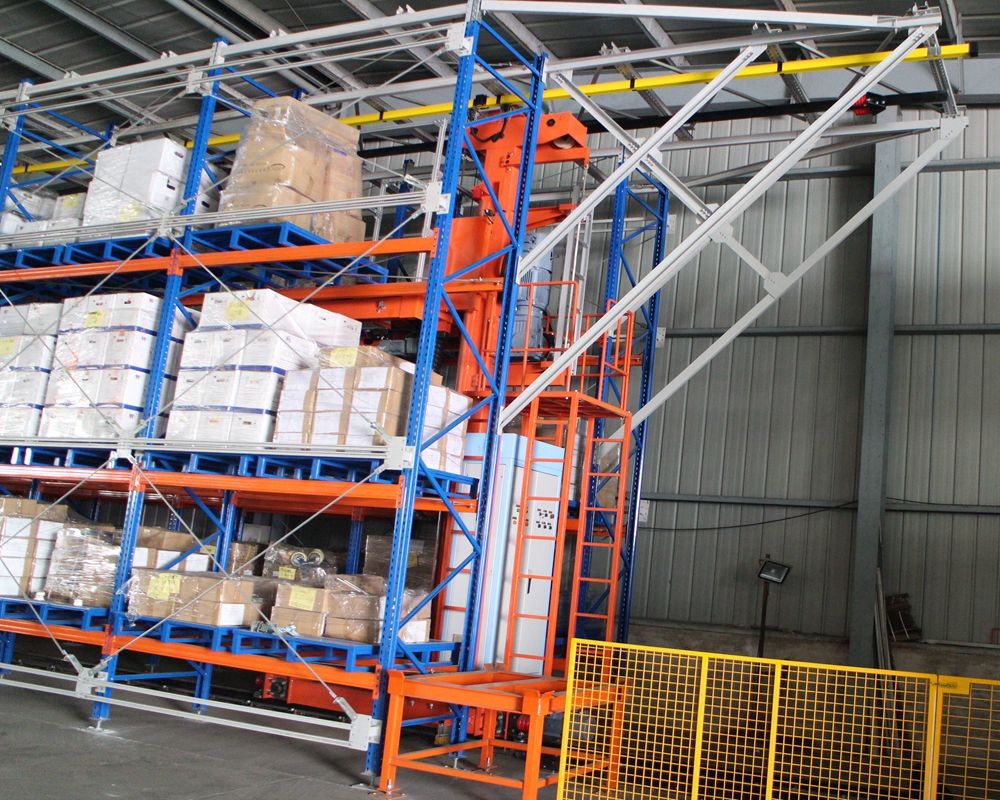 Heavy Duty Automatic Storage Rack Clad Supported Warehouse Building ...