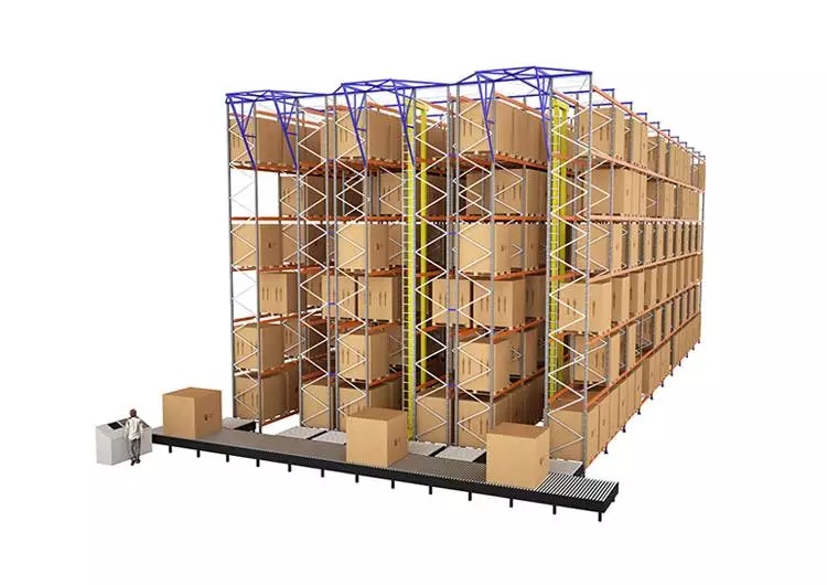 Automated Storage and Retrieval System (ASRS) with Automated Stacker ...